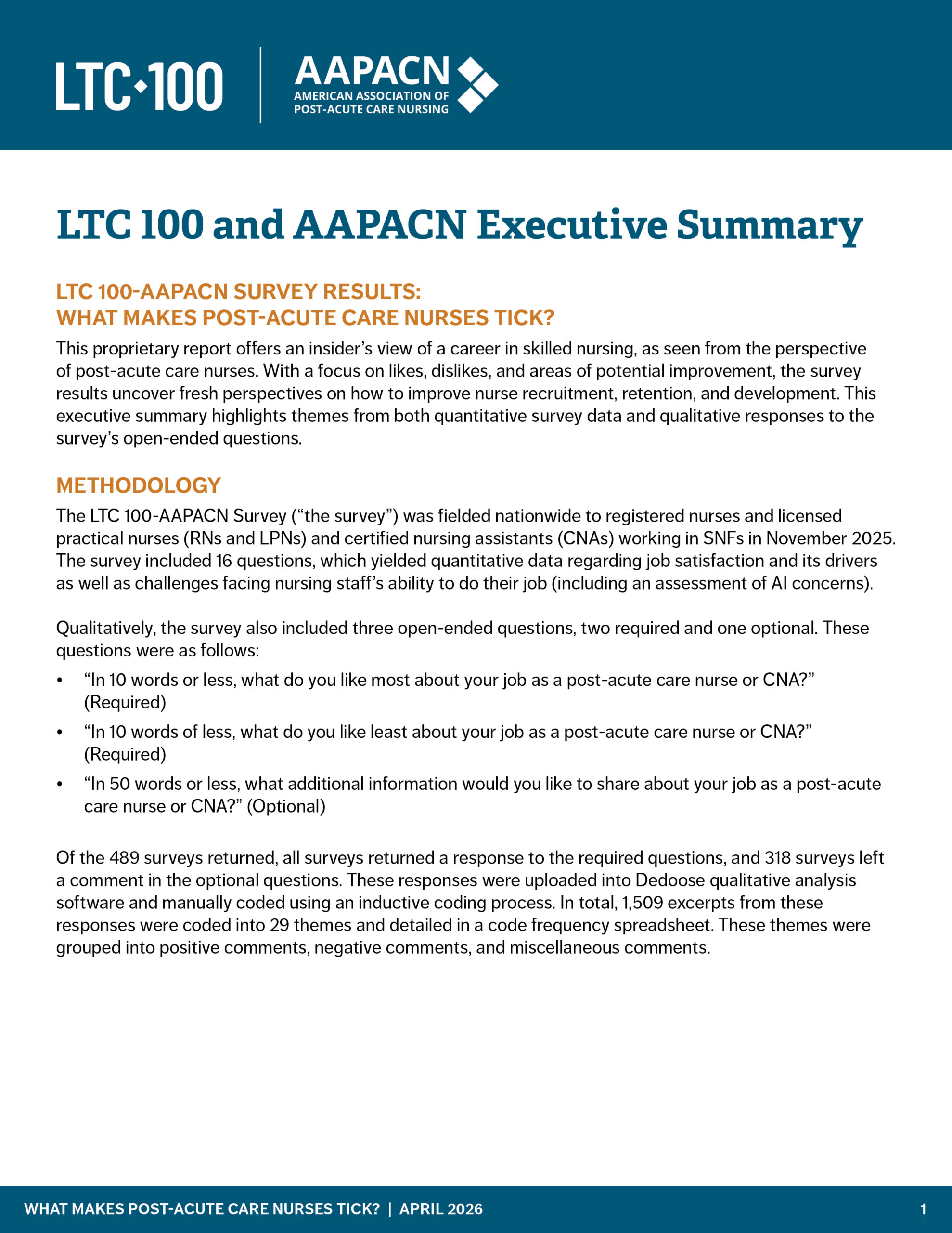 American Association of Post-Acute Care Nursing - AAPACN
